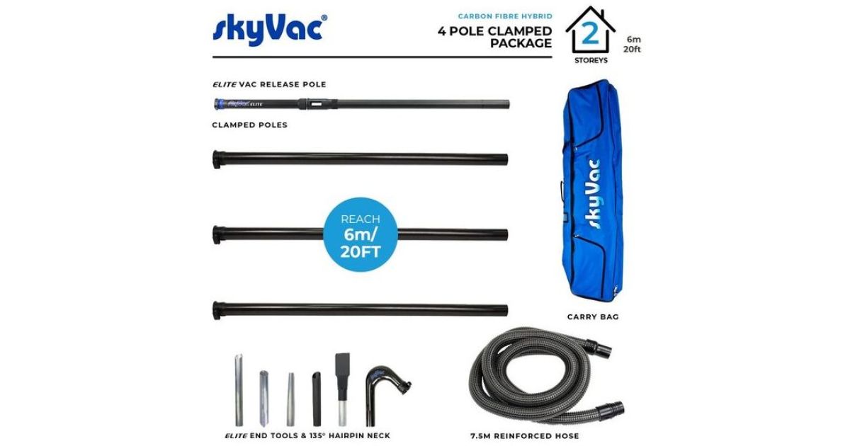 SkyVac® kit de sections d'aspiration à pinces 50 mm - Clean Drone Shop
