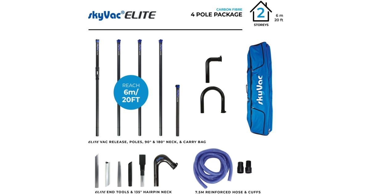 SkyVac® Kit de sections d'aspiration à pinces Elite 50 mm - Clean Drone ...