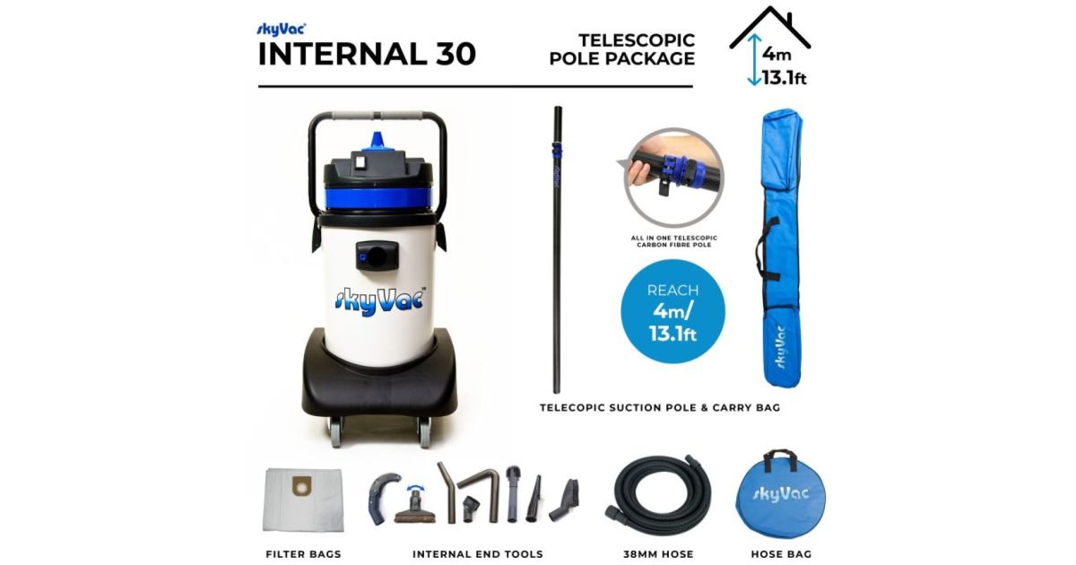 SkyVac® Internal 30 kit 9m sections d'aspiration à emboittement - Clean ...