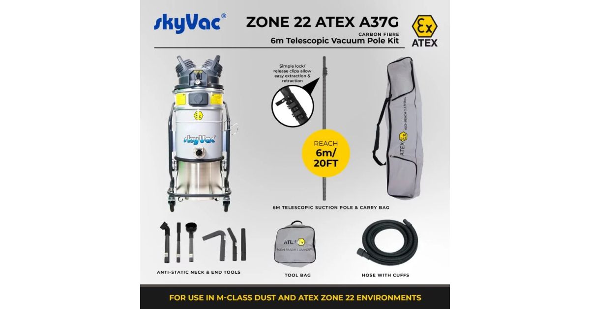 SkyVac Atex A37G kit 9m Section d'aspiration avec sécurité - SkyVac ...